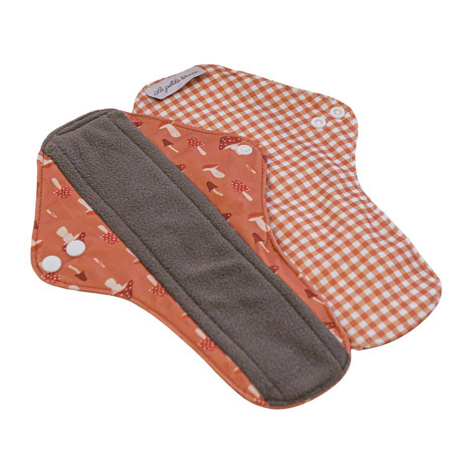 Black Topped Reusable Menstrual Cloth Pads - The Period Lady